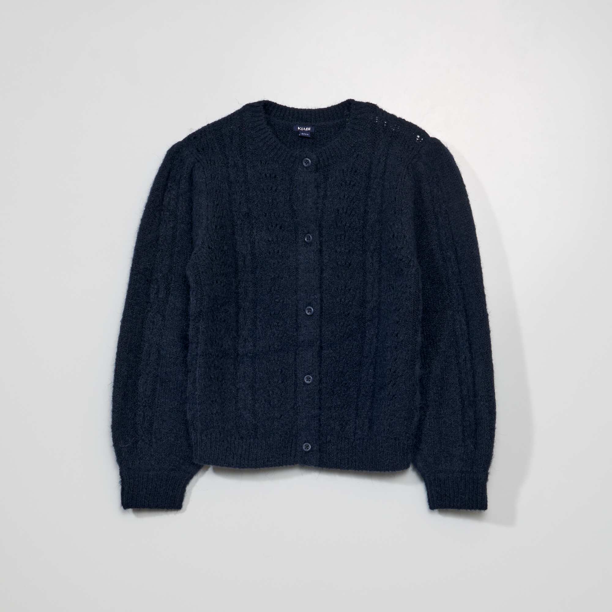 Gilet en maille ajour e Bleu – Kiabi Algérie