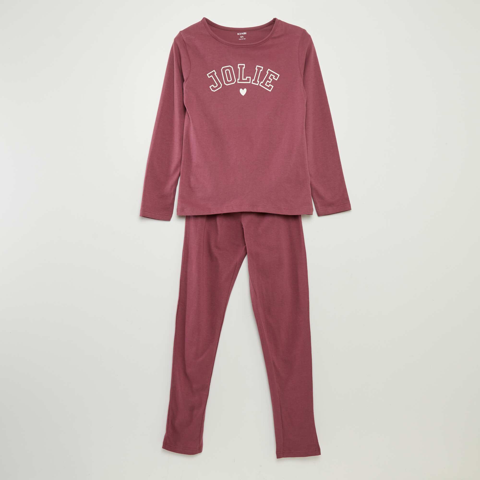 Ensemble pyjama t-shirt + pantalon - 2 pi ces Rose – Kiabi Algérie