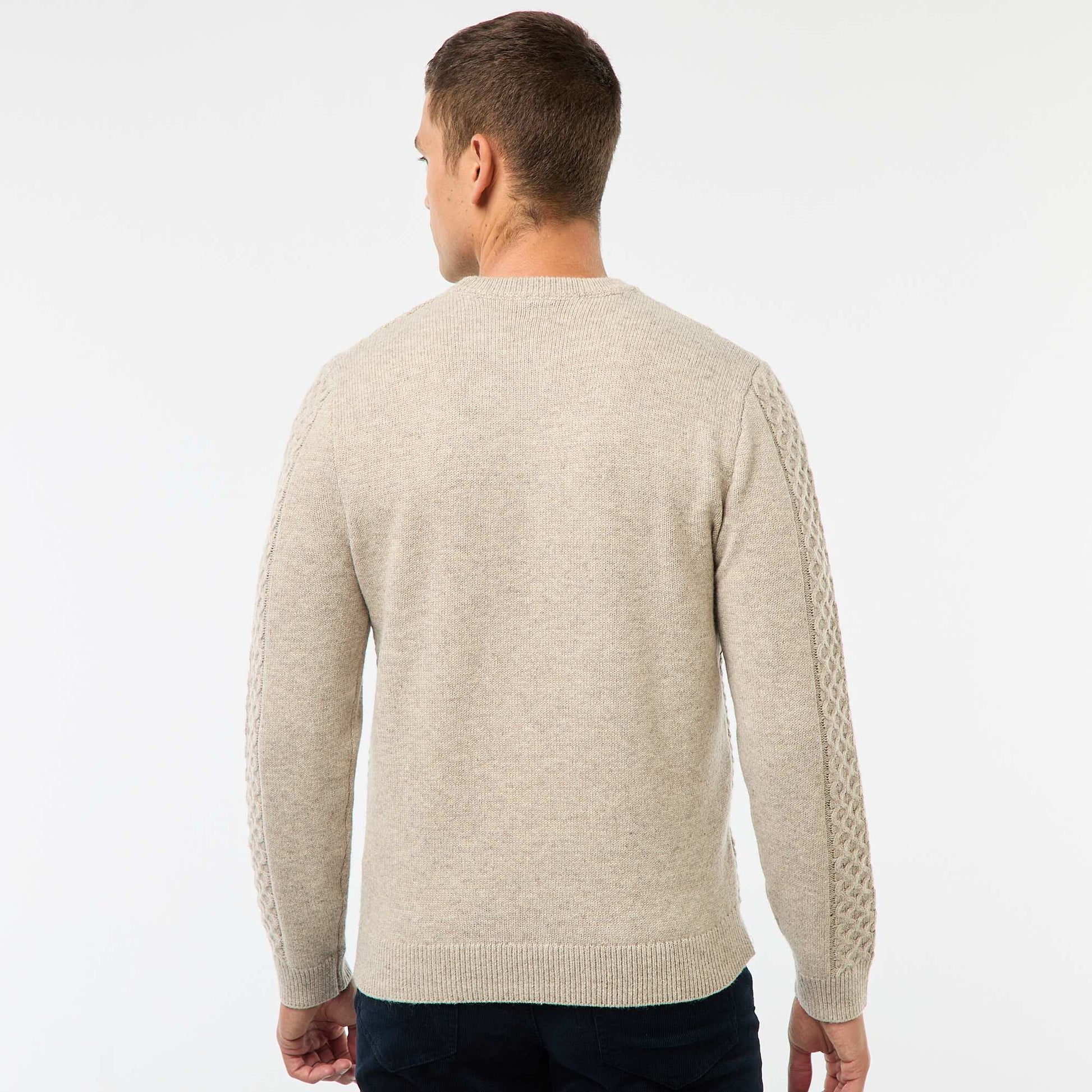 Pull grosse torsade uni BEIGE – Kiabi Algérie